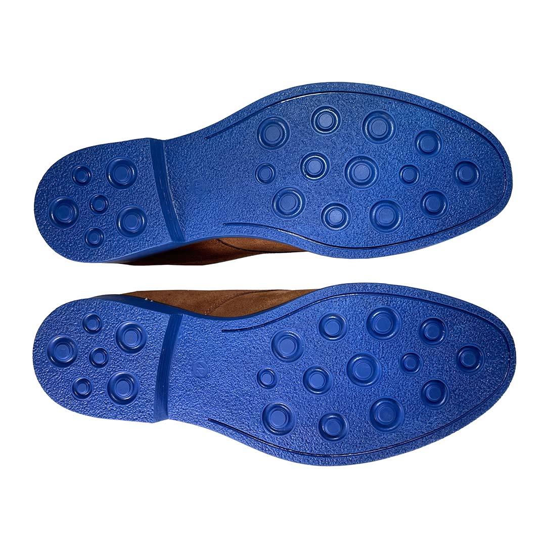 Desert Boots Men's Tan Suede Blue Soles – Coogan London