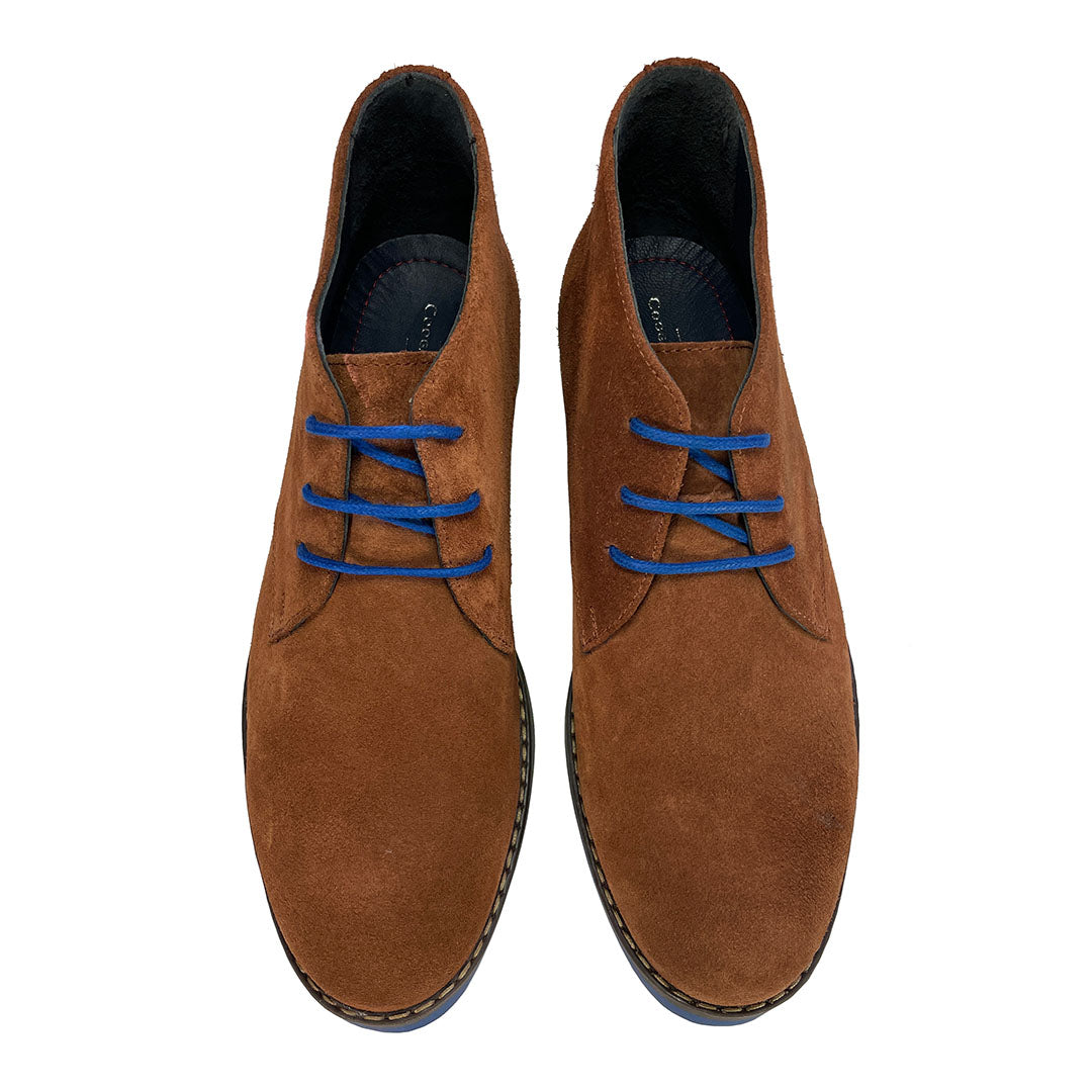Desert Boots Men's Tan Suede Blue Soles – Coogan London