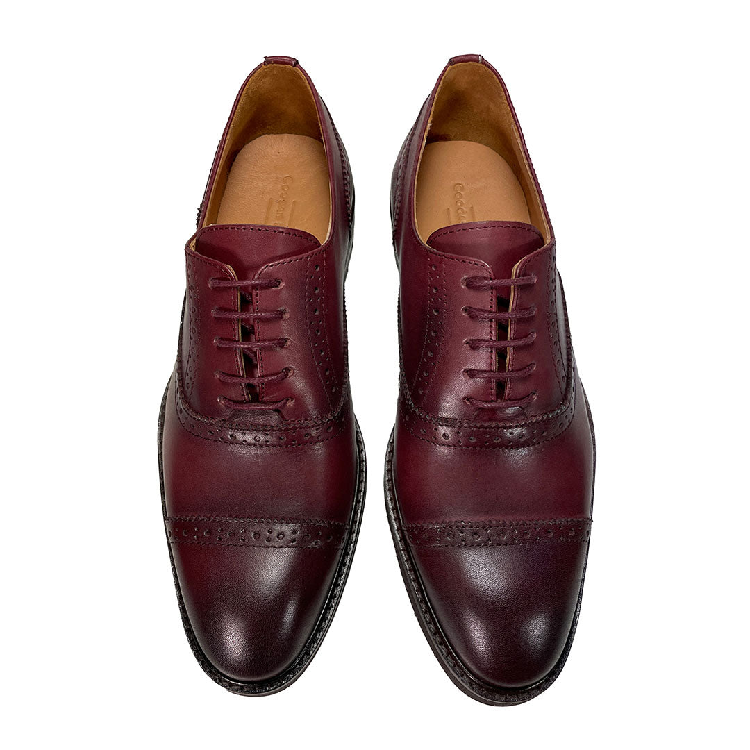 Burgundy Brogues Men's Leather Shoes – Coogan London