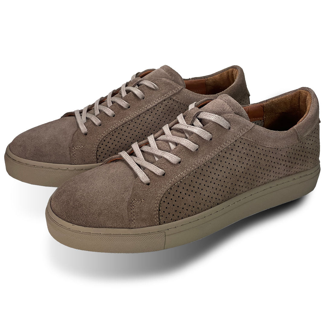Men's Suede Trainers Beige Shoes – Coogan London