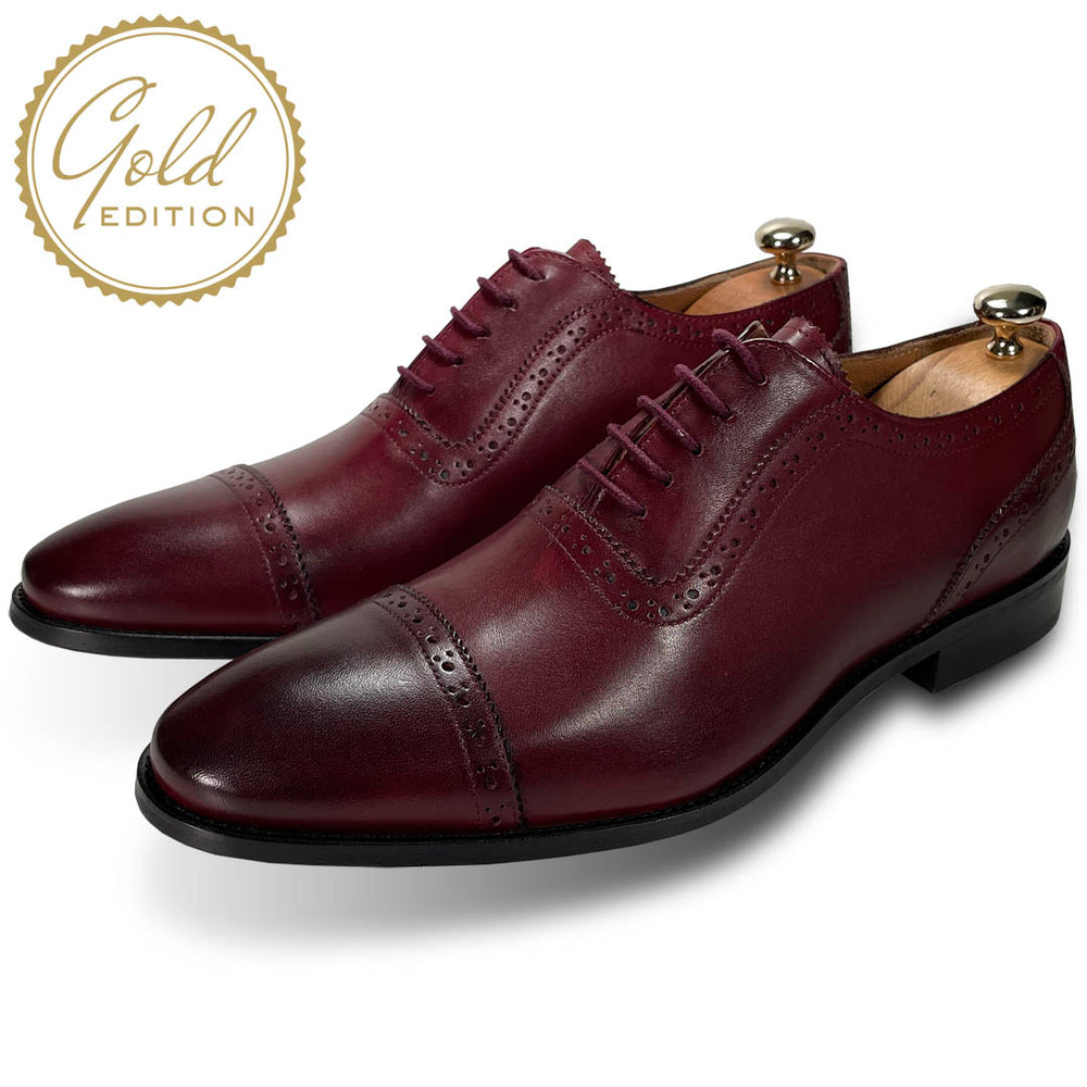 Grosvenor Burgundy Brogues Men's Leather Shoes